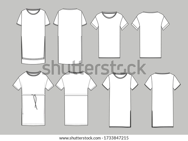 Womens Simple Long Tshirt Design Apparel Stock Vector (Royalty Free ...
