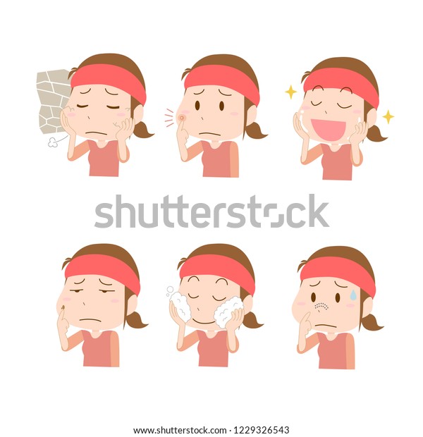 Womens Skin Tear Set Variations Stock Vector (Royalty Free) 1229326543 ...