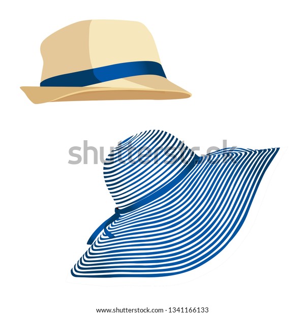 Womens Summer Hat Vector Illustration Isolated Stock Vector (Royalty ...