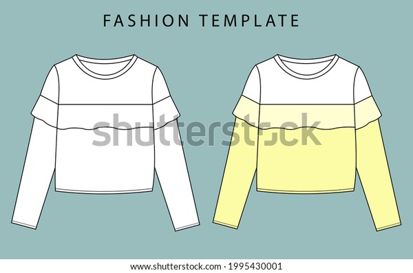 Womens Top Front Back View Womens Stock Vector (Royalty Free ...