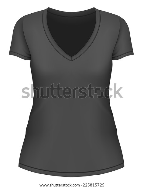 Womens Vneck Tshirt Design Template Vector Stock Vector (Royalty Free ...