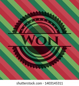 Won Christmas Badge Vector Illustration Detailed Stock Vector (Royalty ...