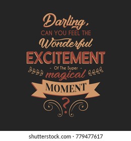 Wonderful Excitement Typography Design Stock Vector (Royalty Free ...