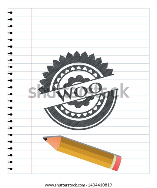 Woo Pencil Draw Vector Illustration Detailed Stock Vector (Royalty Free ...