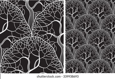 Wood Background Vector Ornate Seamless Pattern Stock Vector (Royalty ...