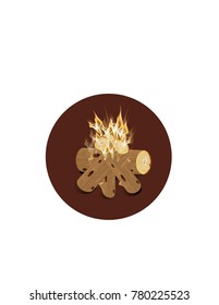 Wood Burning Icon Stock Vector (Royalty Free) 780225523 | Shutterstock