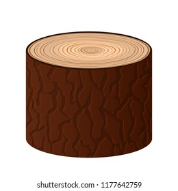 Wood Cartoon Log Isolated Vector Objects Stock Vector (Royalty Free ...