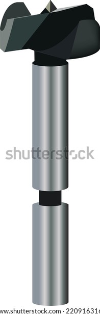 Wood Circular Tip Milling Machine Stock Vector (Royalty Free ...