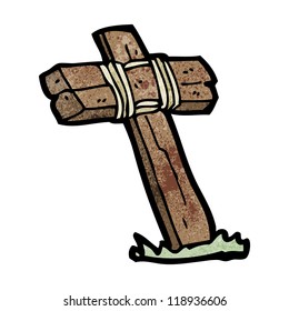 Wooden Cross Cartoon Stock Vector (Royalty Free) 225212284