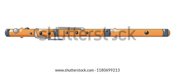 Wood Flute Icon Cartoon Wood Flute Stock Vector (Royalty Free ...