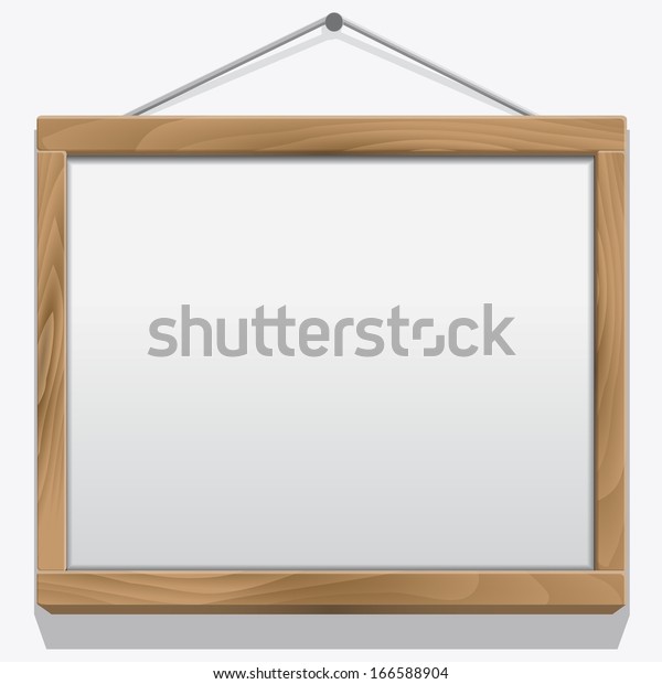 Wood Frame Texture Isolated On White Stock Vector (Royalty Free ...