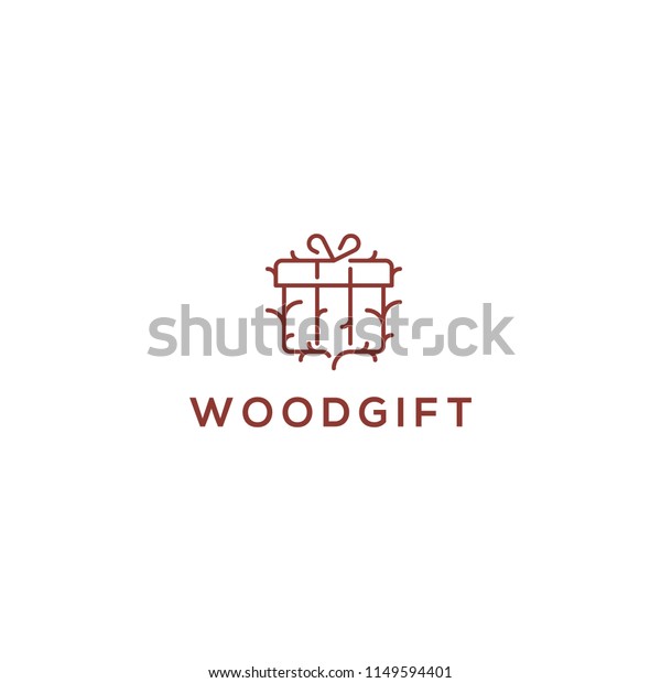Wood Gift Icon Template Stock Vector (Royalty Free) 1149594401 ...