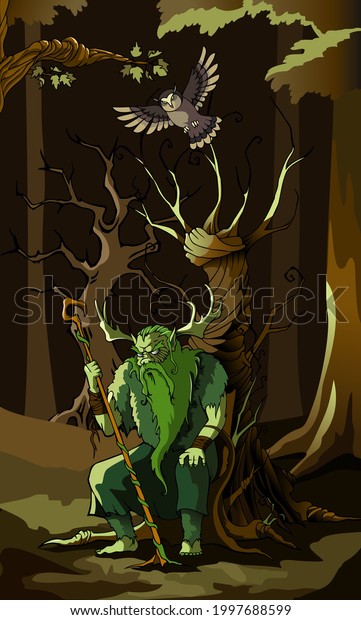 Wood Goblin Forest Vector Illustration Stock Vector (Royalty Free ...