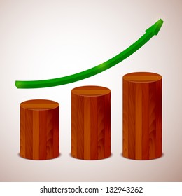 Wood Grow Chart Stock Vector (Royalty Free) 132943262 | Shutterstock
