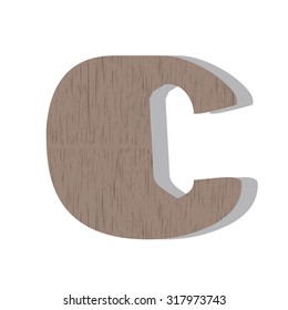 Wood Letter C Stock Vector (Royalty Free) 317973743 | Shutterstock