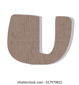 Wood Letter U Stock Vector (Royalty Free) 317973812 | Shutterstock
