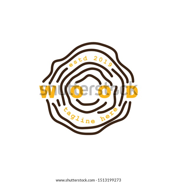 목재 로그 로고 디자인.원형 그레인 스톡 벡터(로열티 프리) 1513199273 | Shutterstock