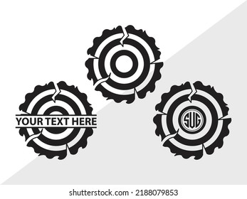 Wood Log Monogram Svg Printable Vector Stock Vector (Royalty Free ...