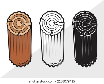 Wood Log Svg Printable Vector Illustration Stock Vector (Royalty Free ...
