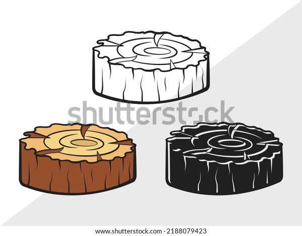 Wood Log Svg Printable Vector Illustration Stock Vector (Royalty Free ...