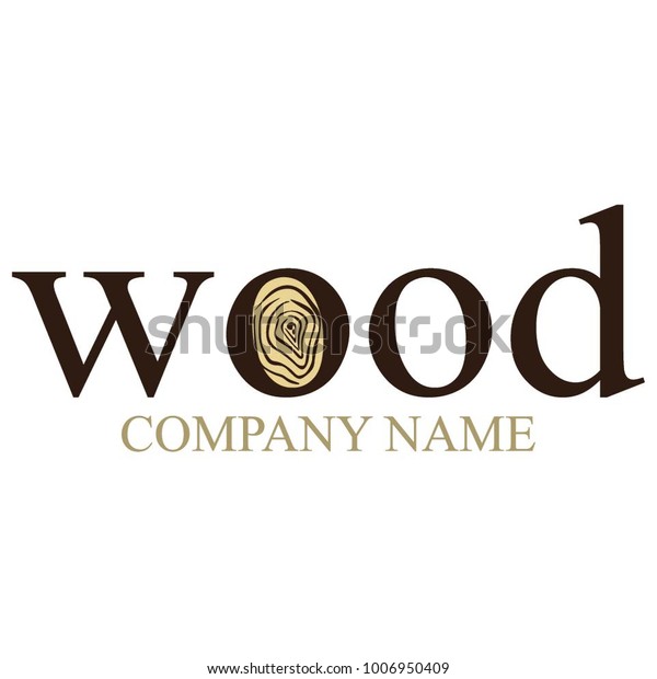 Wood Logo Company Name Vector Stock Vector (Royalty Free) 1006950409
