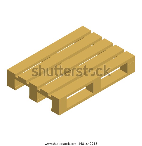 Wood Pallet Icon Isometric Wood Pallet Stock Vector (Royalty Free ...