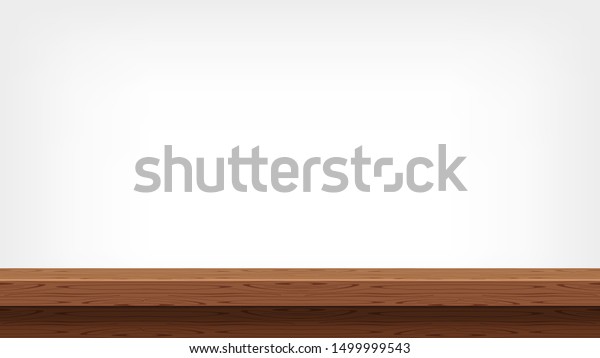 Wood Plank Empty Front View Background Stock Vector (Royalty Free ...