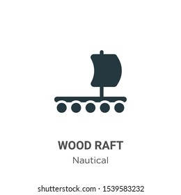Wood Raft Vector Icon On White Stock Vector (Royalty Free) 1539583232 ...
