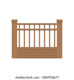 Wood Railing Vector Railing On White Stock Vector (Royalty Free ...