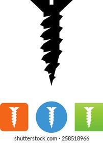 Screw Icon Vector Black Solid Color Stock Vector (Royalty Free) 1483684556