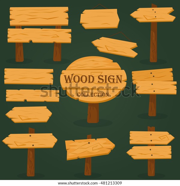 Wood Sign Stock Vector (Royalty Free) 481213309 | Shutterstock