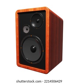 Wood Speaker Box 3d Render Design Stock Vector (Royalty Free ...