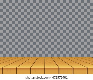 Wood Table Top On Isolated Background Stock Vector (Royalty Free ...