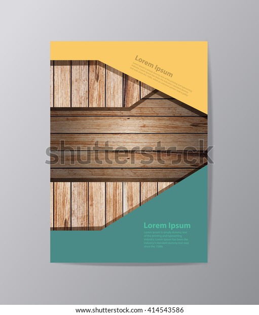 Wood Texture Background Annual Report Leaflet Stock Vector (Royalty ...