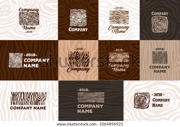 Wood Timber Texture Symbol Logo Illustration Stock Vector (Royalty Free ...