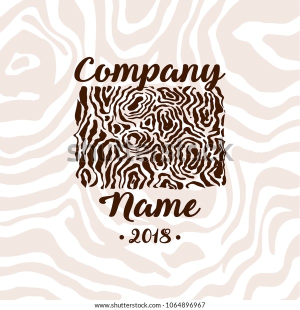 Wood Timber Texture Symbol Logo Illustration: เวกเตอร์สต็อก (ปลอดค่า ...