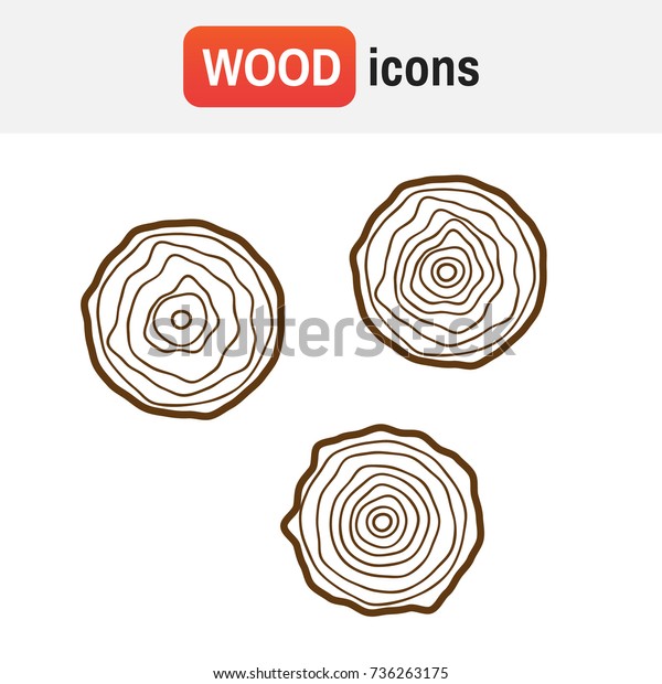 Wood Tree Logo Tree Rings Vector 库存矢量图（免版税）736263175 | Shutterstock