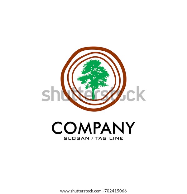 Wood Tree Logo Vector Stock Vector (Royalty Free) 702415066 | Shutterstock