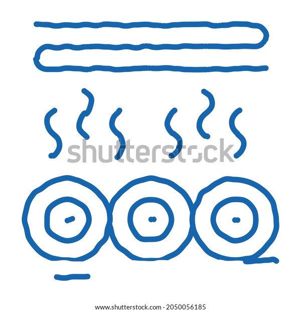 Wood Trunk Drying Sketch Icon Vector Stock Vector (Royalty Free ...
