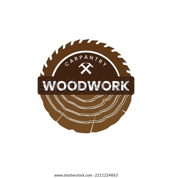 Wood Work Logo Deign Template Stock Vector (Royalty Free) 2211224863 ...