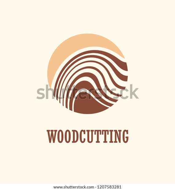 Wood Work Logo Design Concept Tree Stock Vector (Royalty Free ...