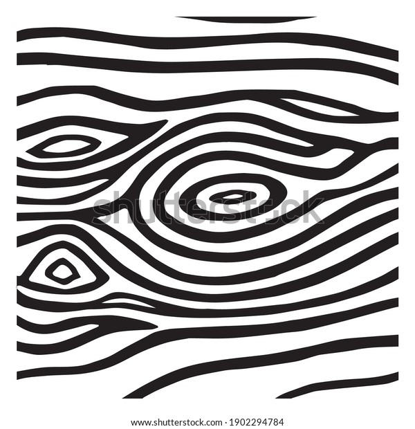 Woodcut Natural Pattern Hand Drawn Engraving Stock Vector (Royalty Free ...