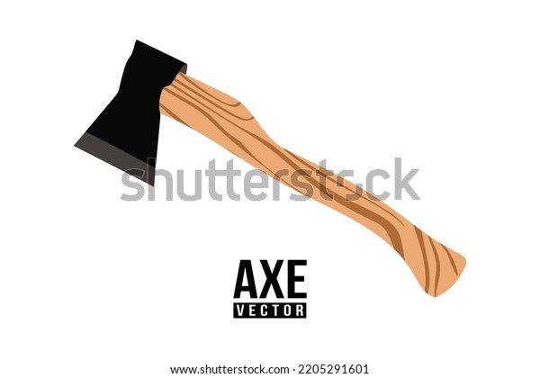 Wooden Axe Vector Flat Style Axe Stock Vector (Royalty Free) 2205291601 ...