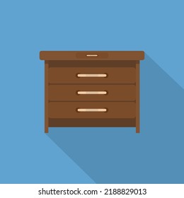 Wooden Bedside Table Vector Illustration Stock Vector (Royalty Free ...