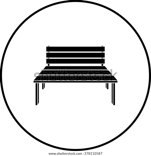 Wooden Bench Symbol Stock Vector (Royalty Free) 378110587 | Shutterstock