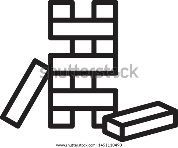 Wooden Block Icon Wooden Toy Icon Stock Vector (Royalty Free ...