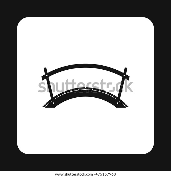 Wooden Bridge Icon Simple Style Isolated Stock Vector (Royalty Free ...