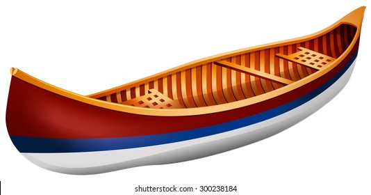 Wooden Canoe Simple Design Stock Vector (Royalty Free) 296925935