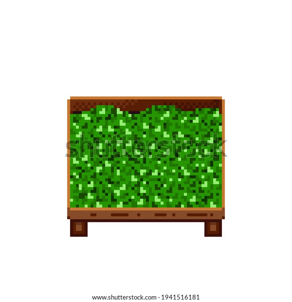 Wooden Crate Pixel Art Fruit Vegetable: เวกเตอร์สต็อก (ปลอดค่าลิขสิทธิ์ ...