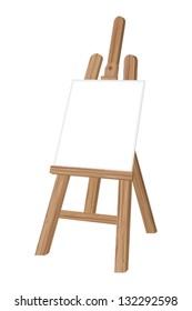 Easel Canvas Front View Easel Canvas Stock Illustration 184507379